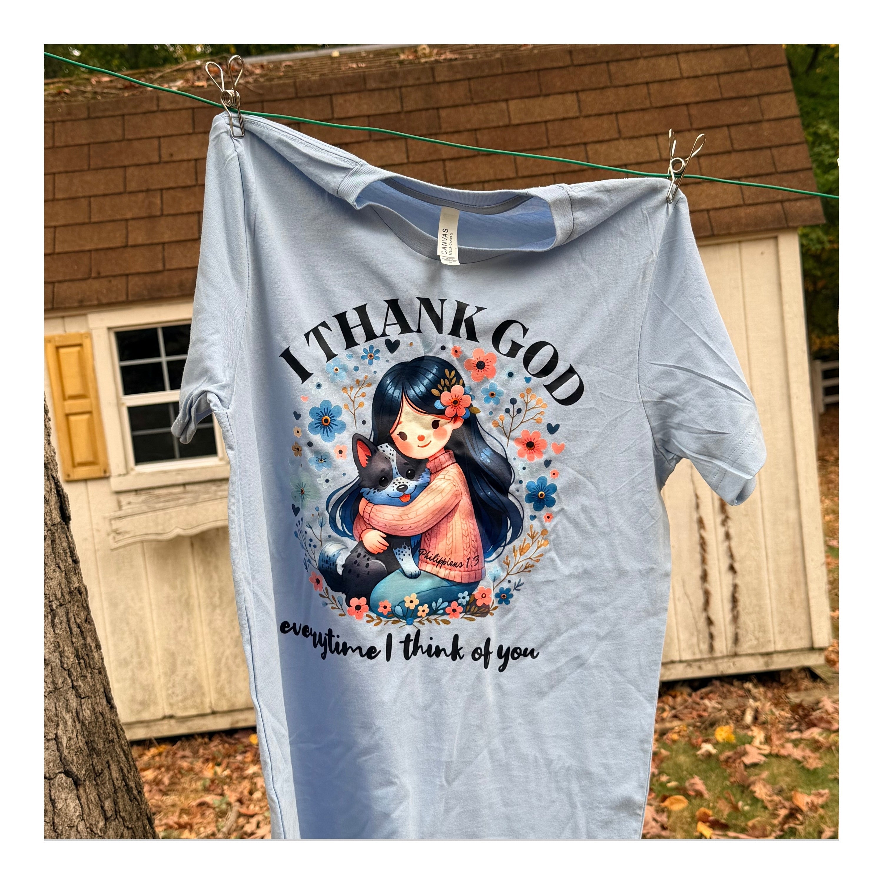 I Thank God Every Time I Remember You Tee | Faith Shirt – Hazel Stitch ...